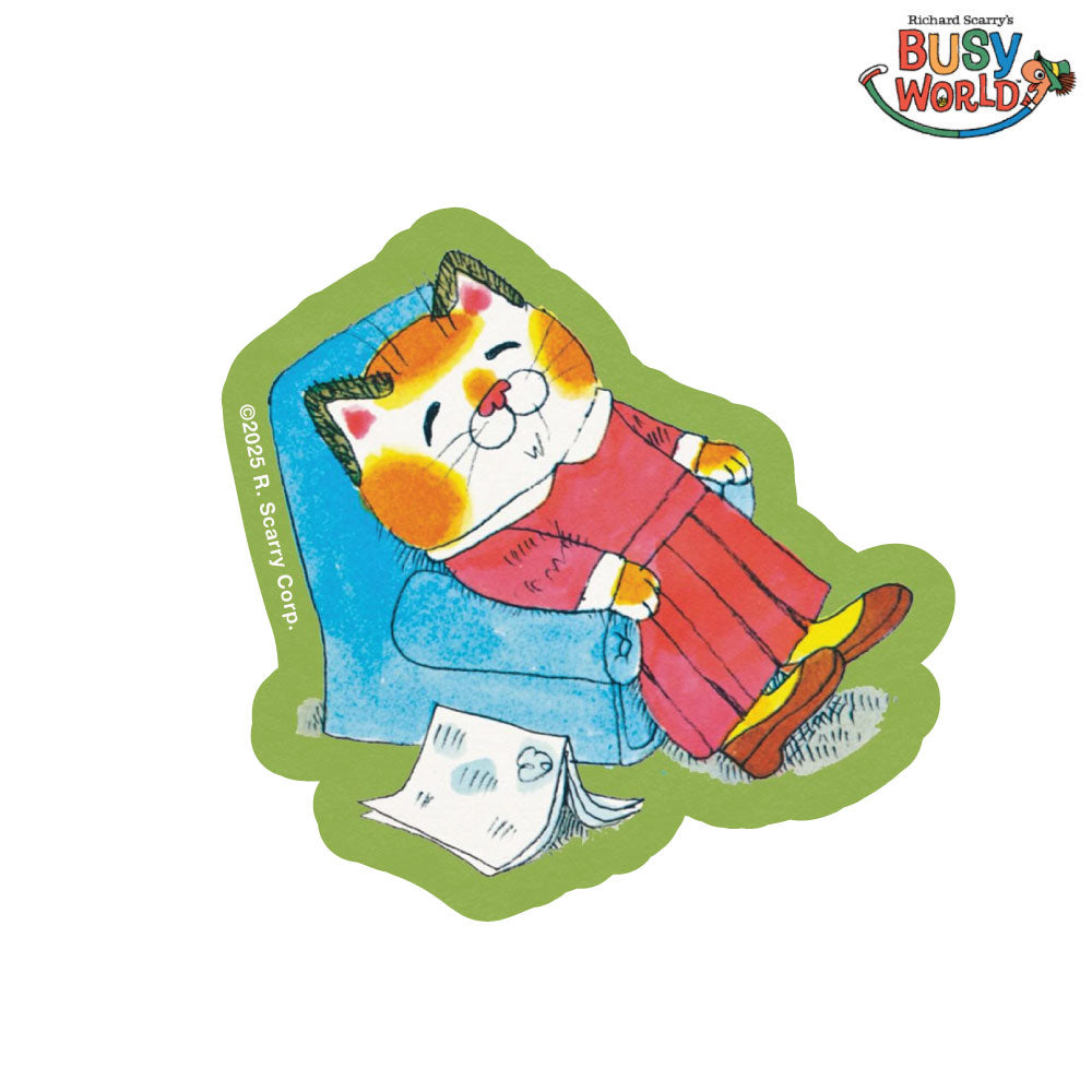3P4 x Richard Scarry® - Sally Cat Lounging Sticker – THREE POTATO FOUR
