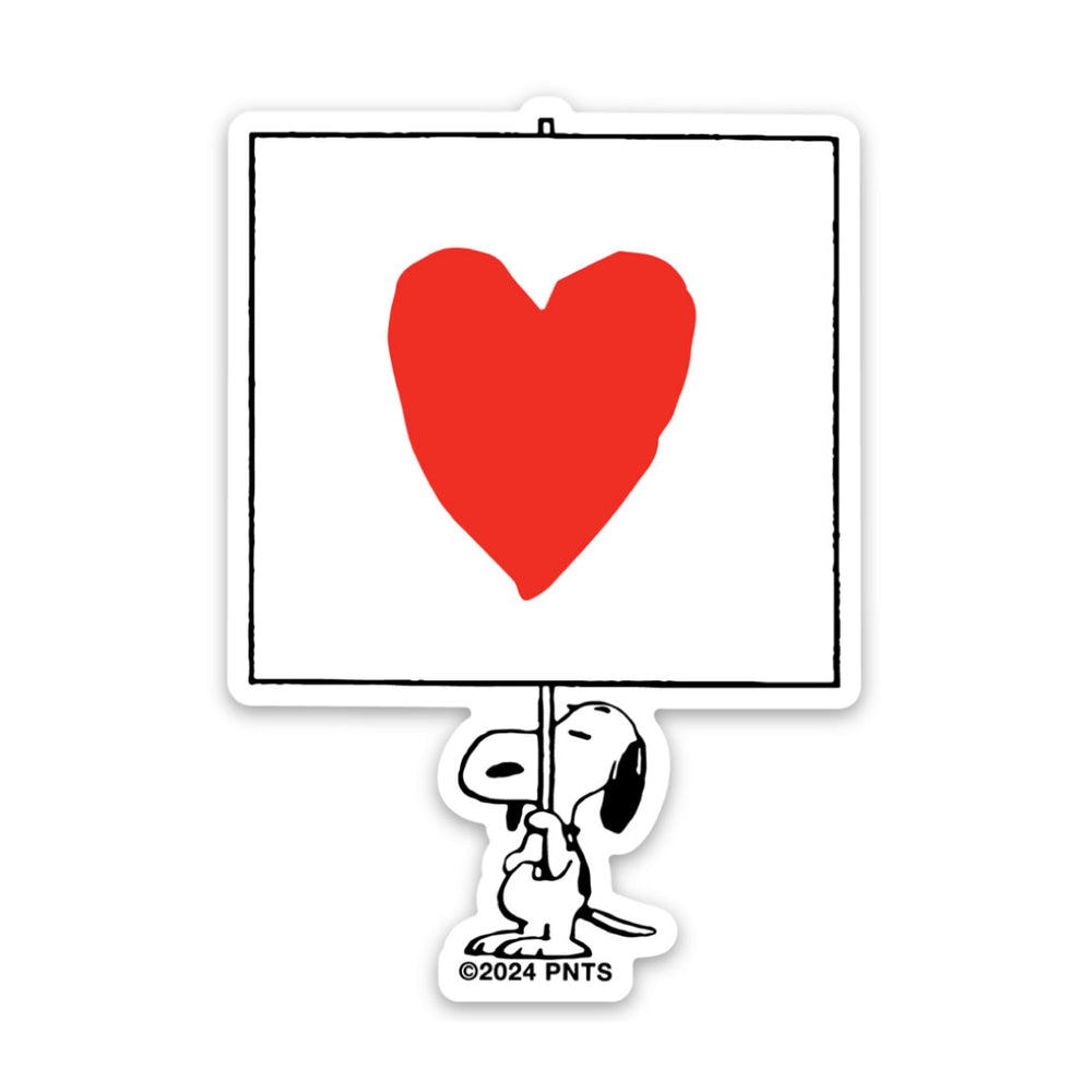 3P4 x Peanuts® Valentine Sticker- Snoopy Heart Sign – THREE POTATO FOUR