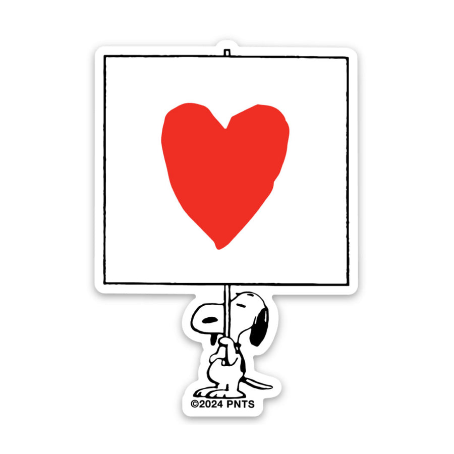 3P4 x Peanuts® Valentine Sticker- Snoopy Heart Sign – THREE POTATO FOUR