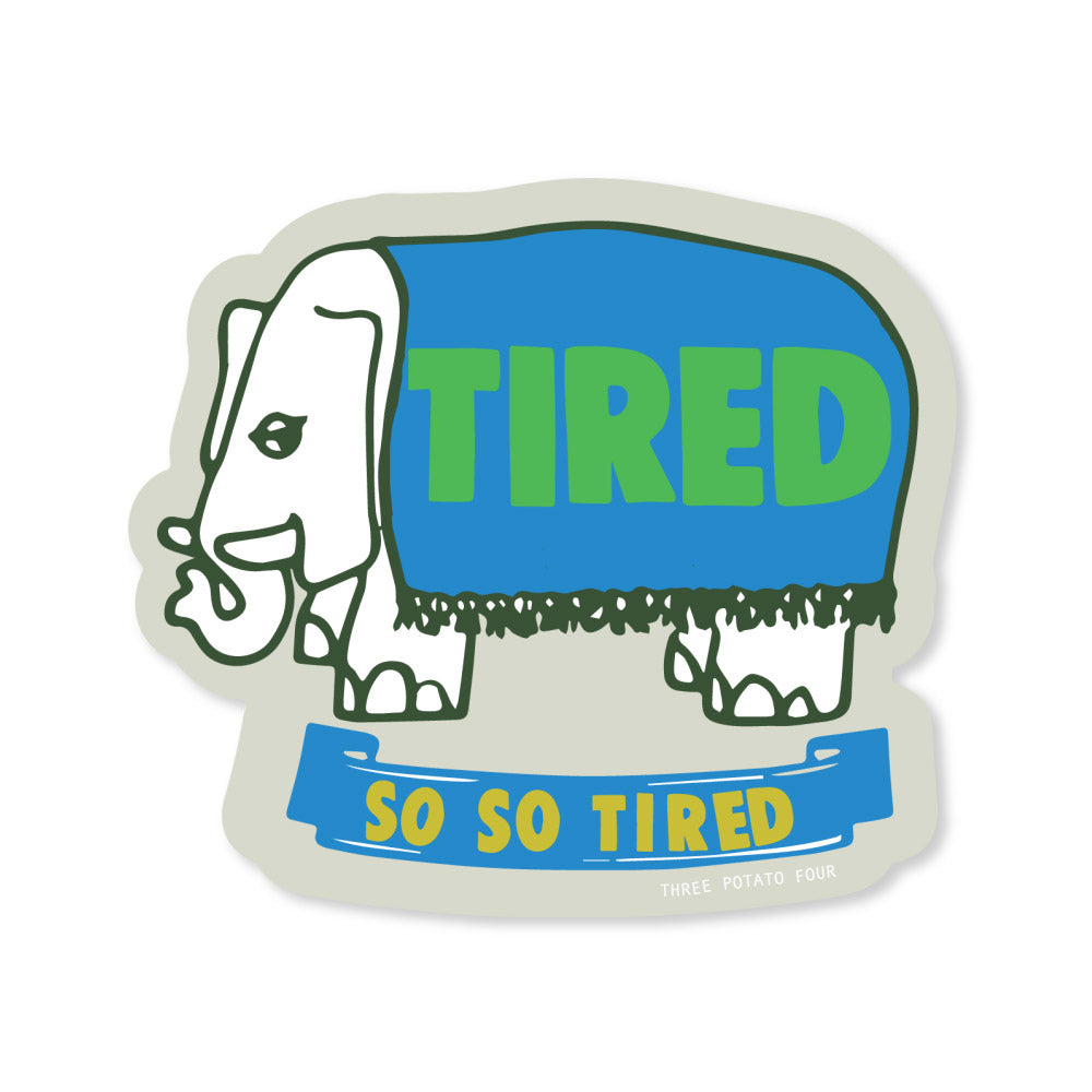 Sticker - Tired Elephant – THREE POTATO FOUR
