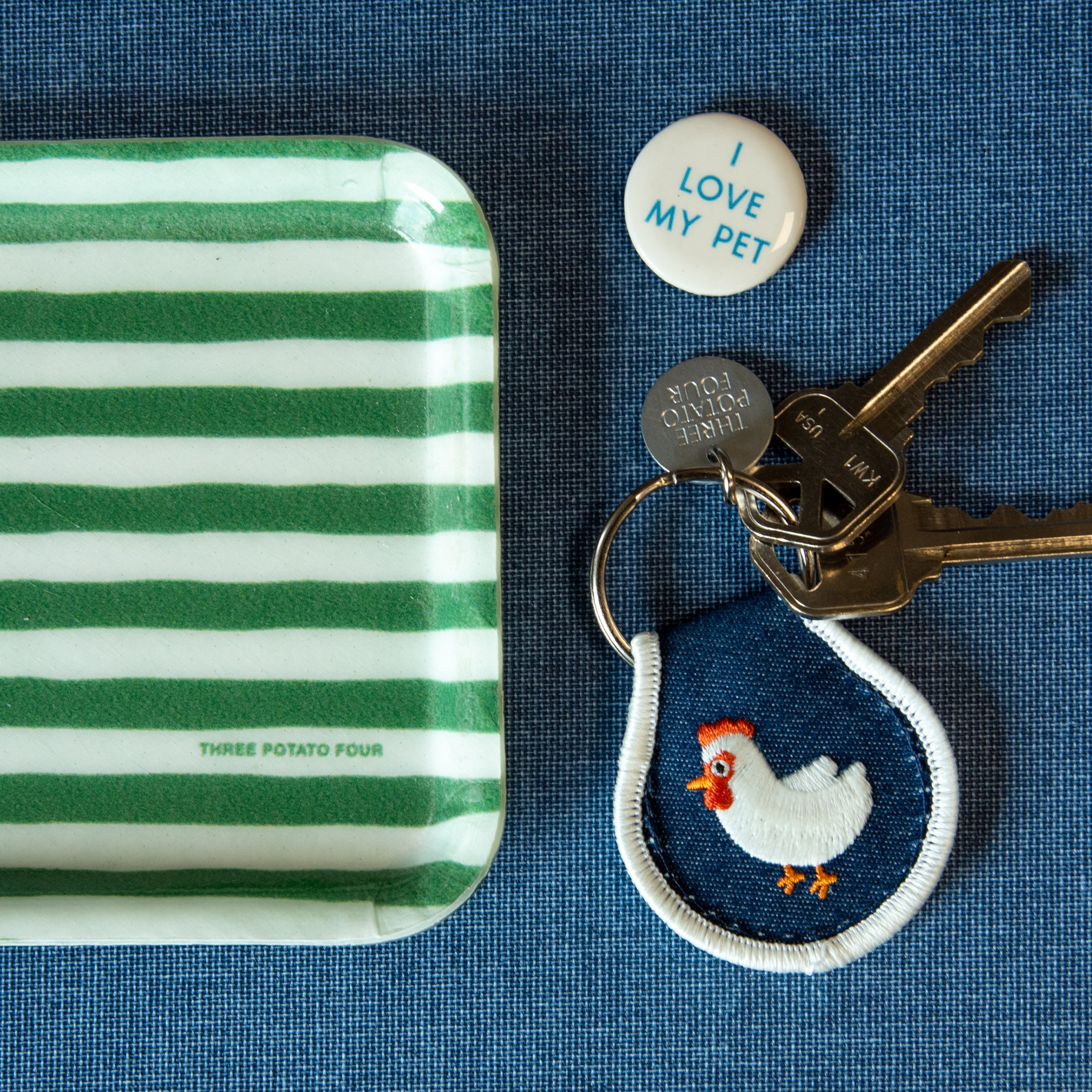 Patch Keychain - Chicken – THREE POTATO FOUR