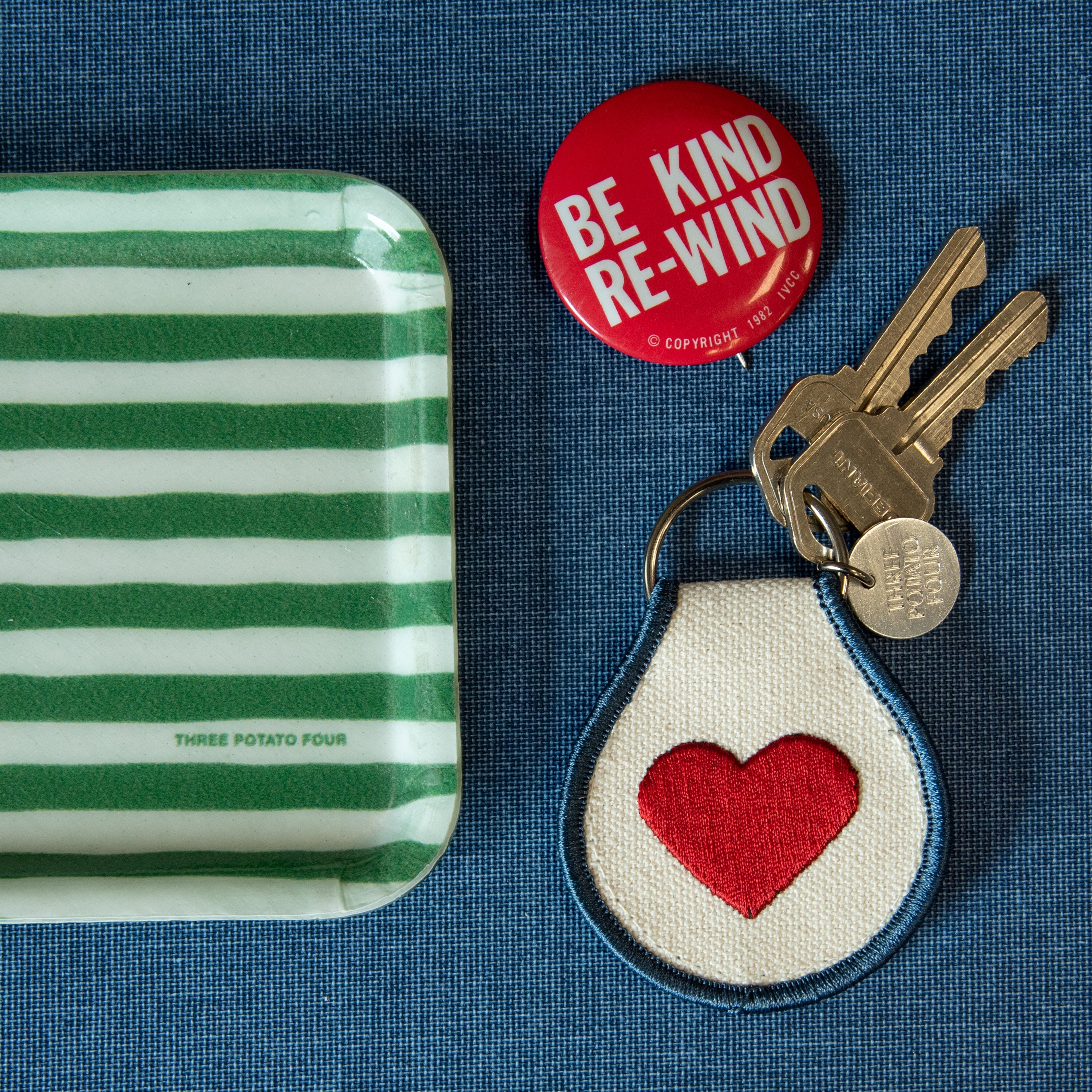 Patch Keychain - Classic Heart – THREE POTATO FOUR