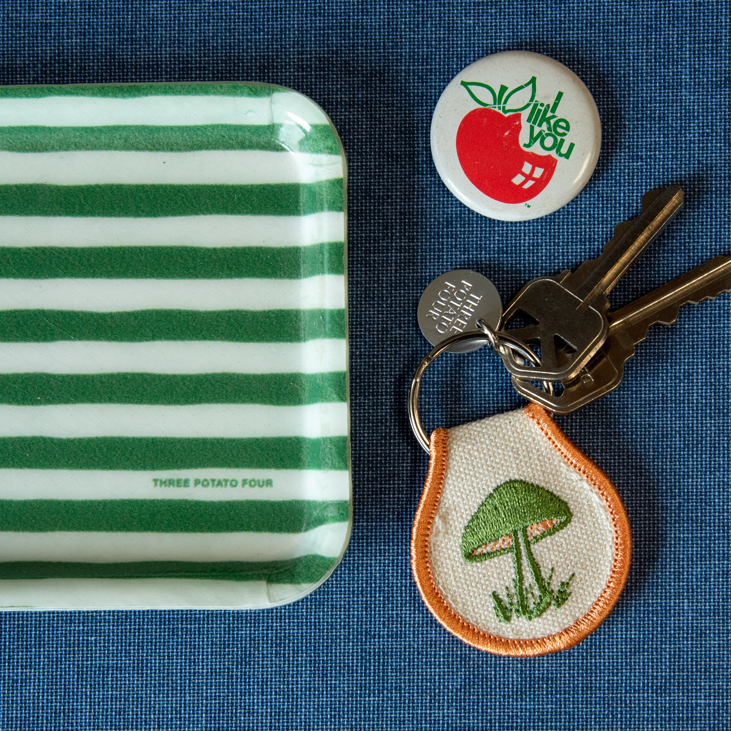 Patch Keychain - Mushroom – THREE POTATO FOUR