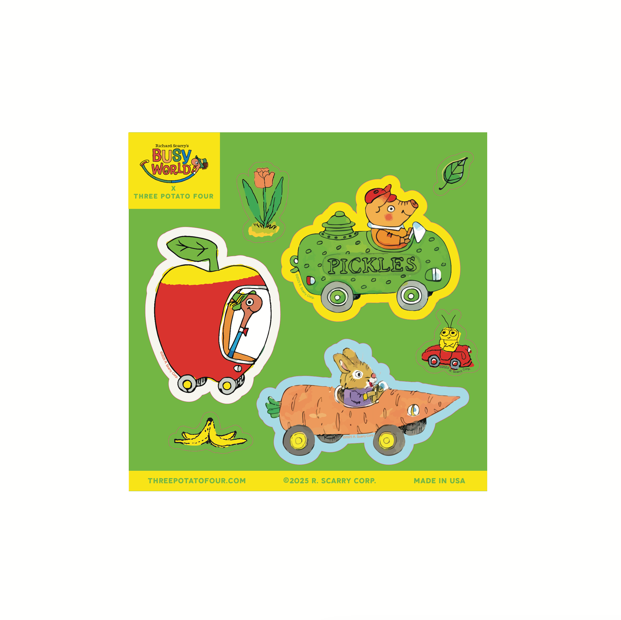 3P4 x Richard Scarry® - Sticker Sheet #1 – THREE POTATO FOUR