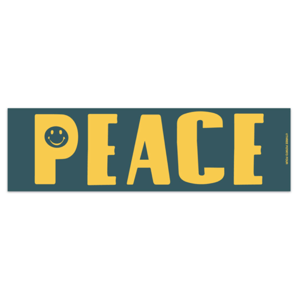 Bumper Magnet - Peace (Yellow + Teal) – THREE POTATO FOUR