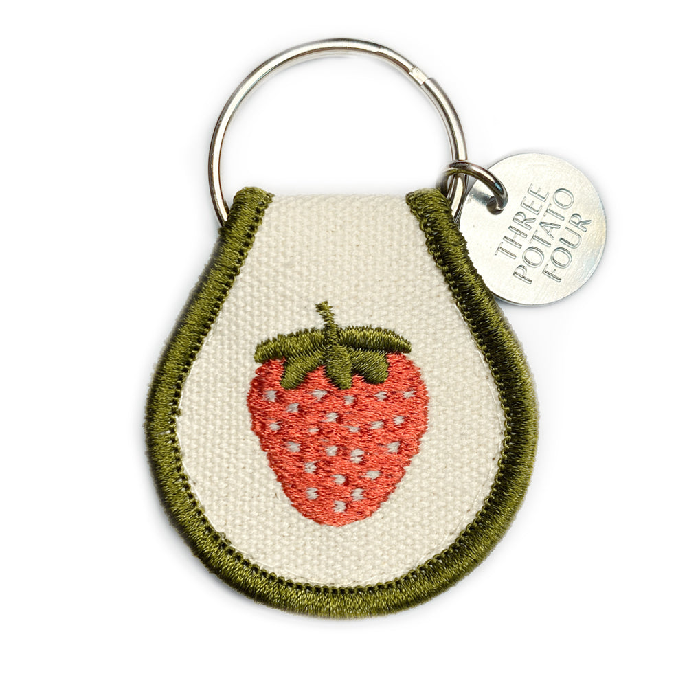 Patch Keychain - Strawberry – THREE POTATO FOUR